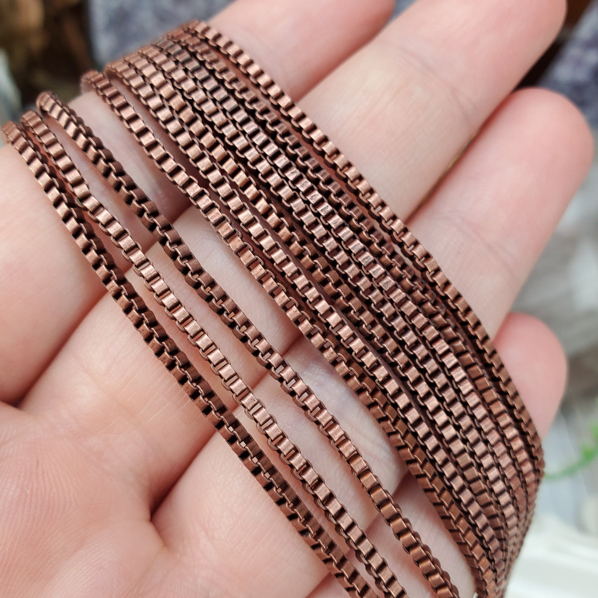 Copper Box Chain — Zandysjewelrysupply
